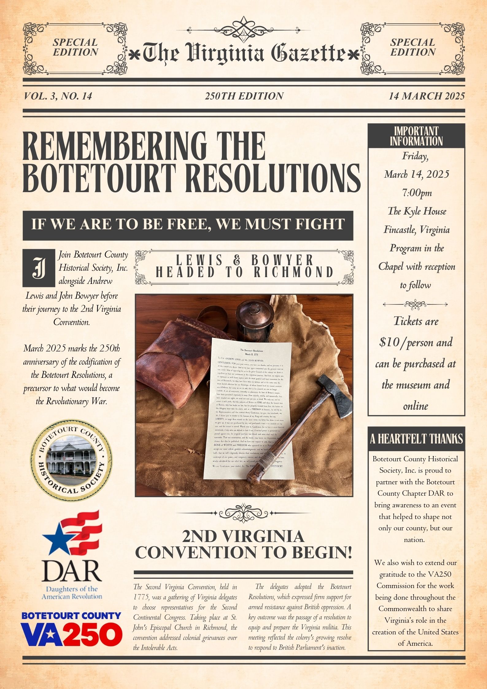 Botetourt County – Virginia American Revolution 250 Commemoration – VA250